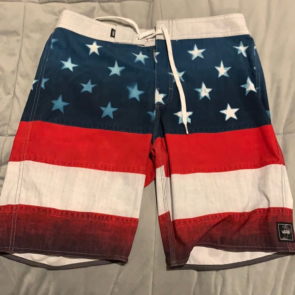 Vans | Swim | Vans American Flag Bathing Suit | Poshmark